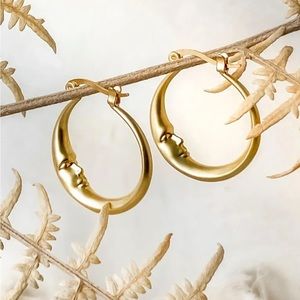Jewelry | New Gold Moon Hoops | Poshmark